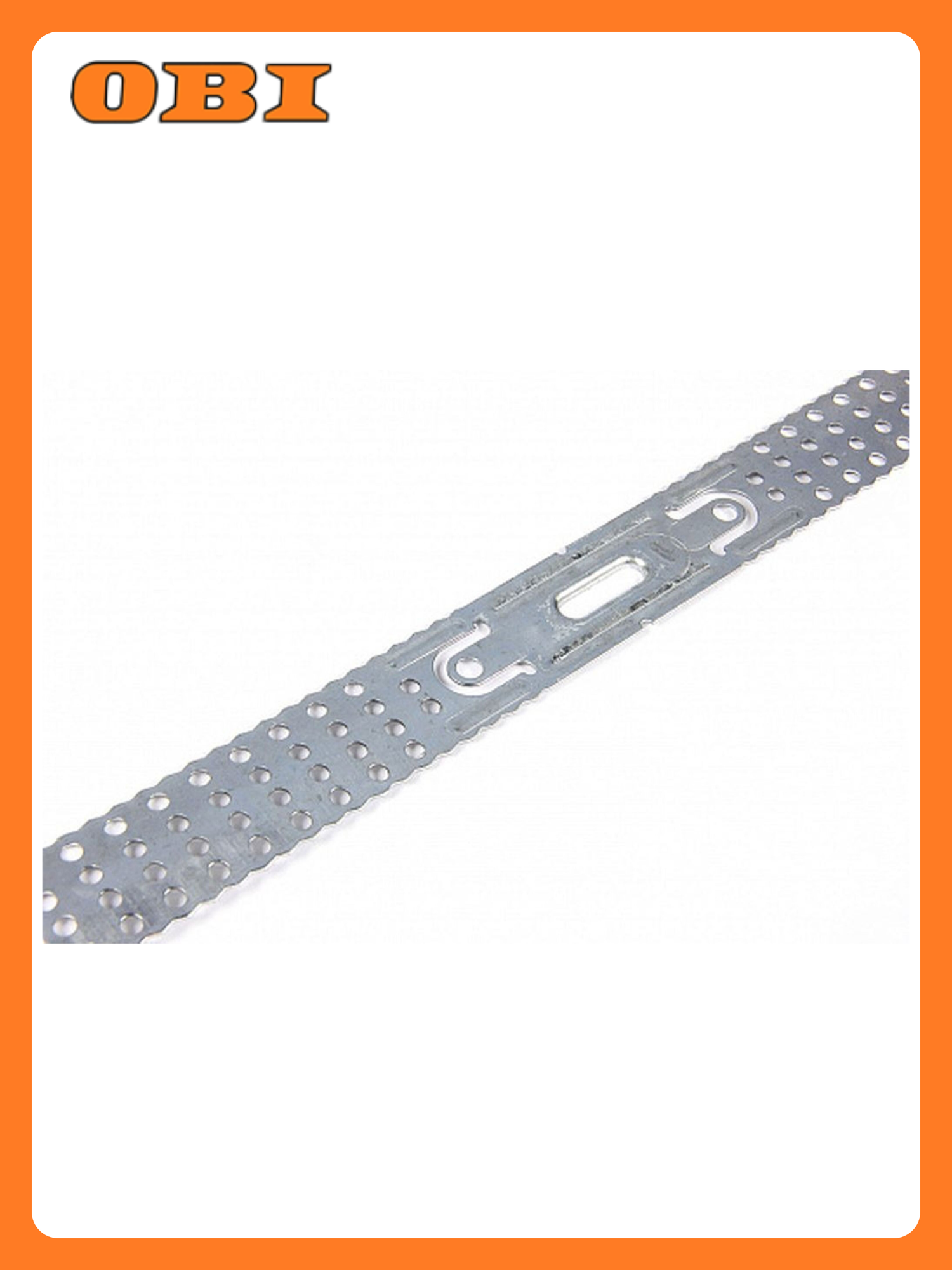 Подвес прямой, сталь, перфорированный, серебристый, 210x30x1 мм