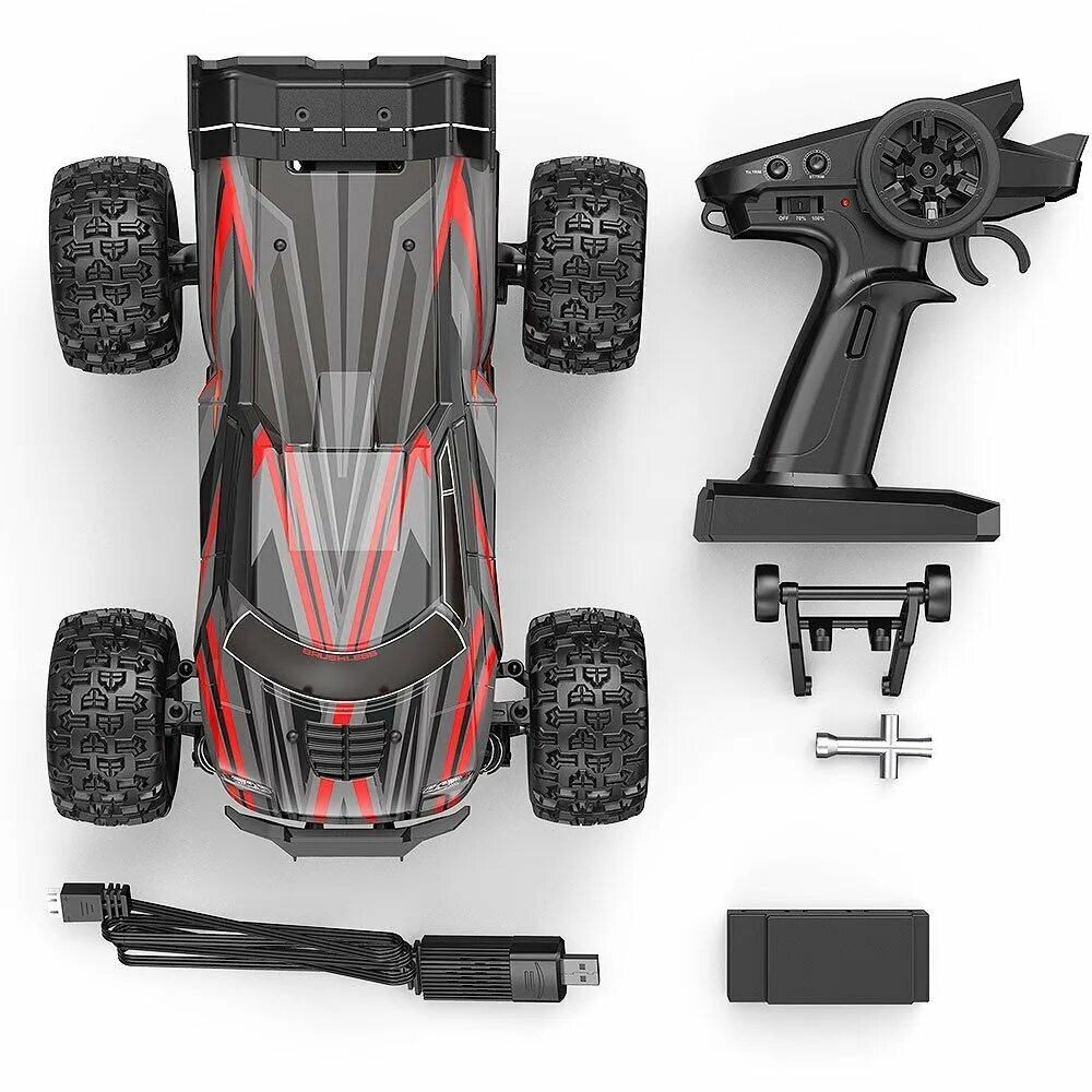 Радиоуправляемая машинка 4WD с бесщеточным мотором, высокоскоростной внедорожник-монстр, гоночный автомобиль для трека и бездорожья, для взрослых и детей