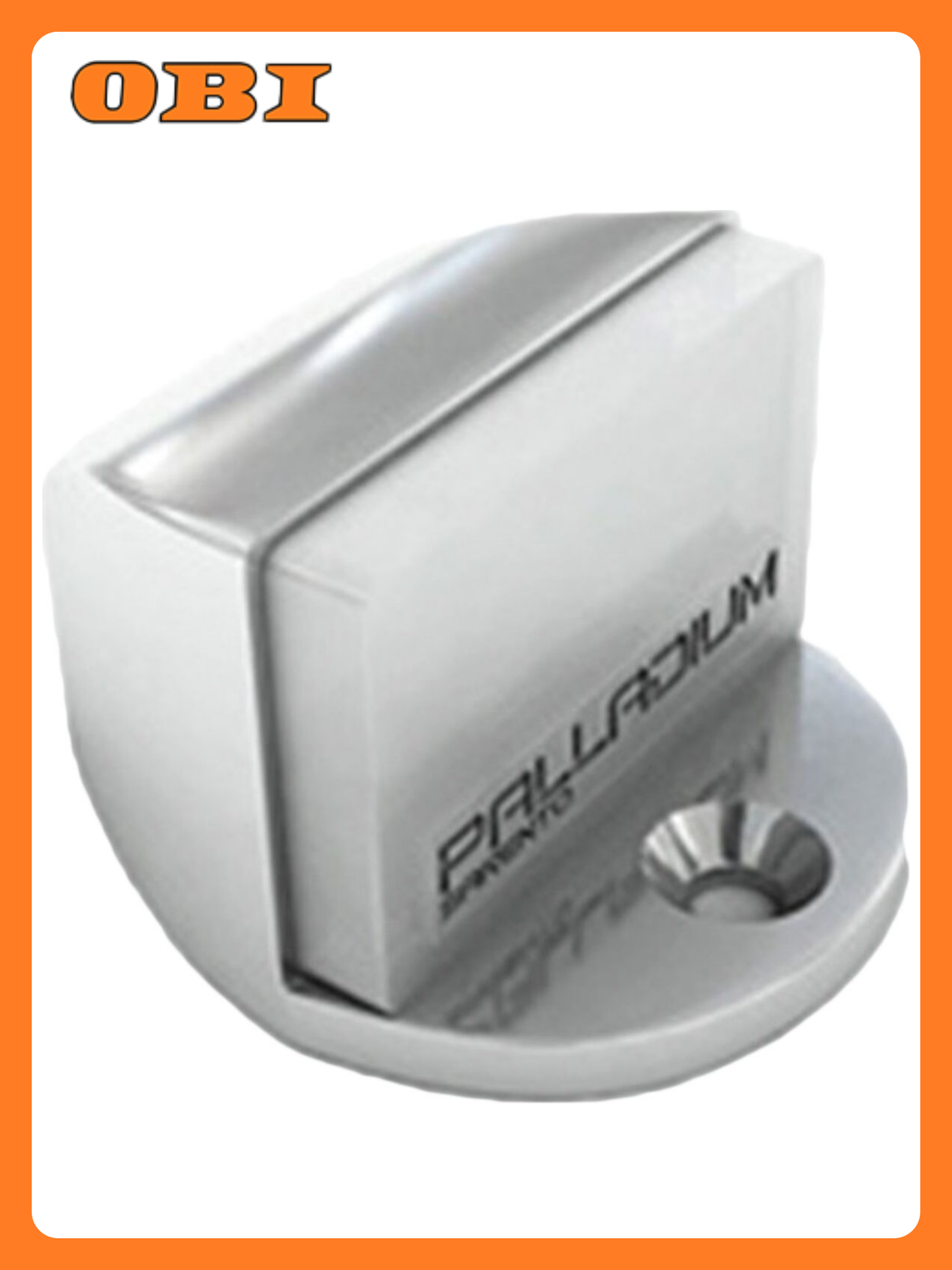 Дверной стопор PALLADIUM 01 CP, напольный, серебристый, ЦАМ, диаметр 33 мм