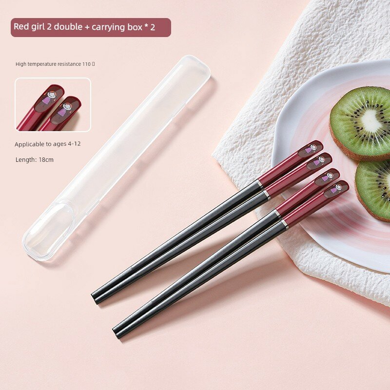 Детские специальные палочки для еды для детей от 6 до 12 лет, палочки для еды из сплава, антибактериальные и