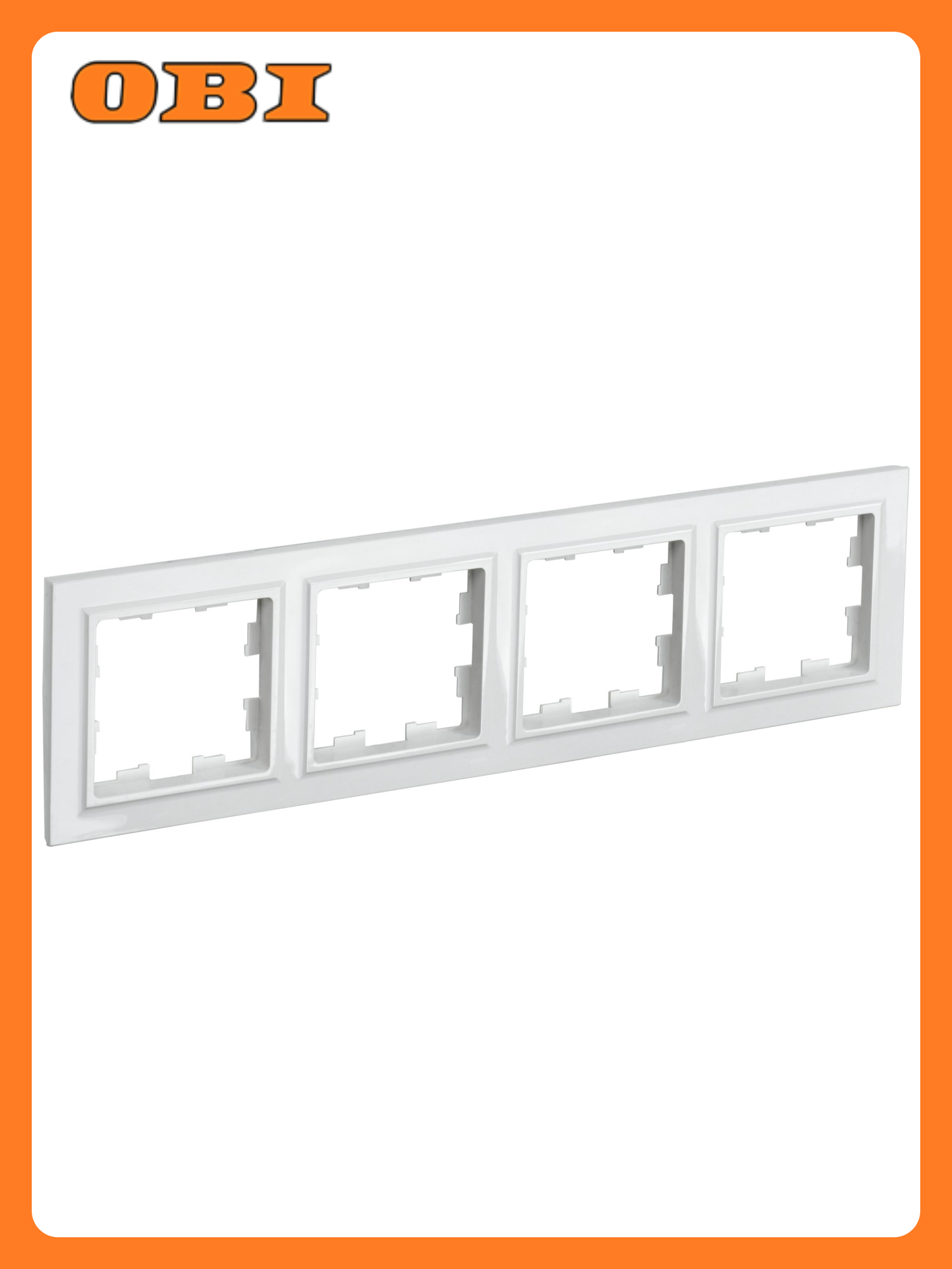 BRITE Рамка 4-мест. РУ-4-БрБ бел. IEK