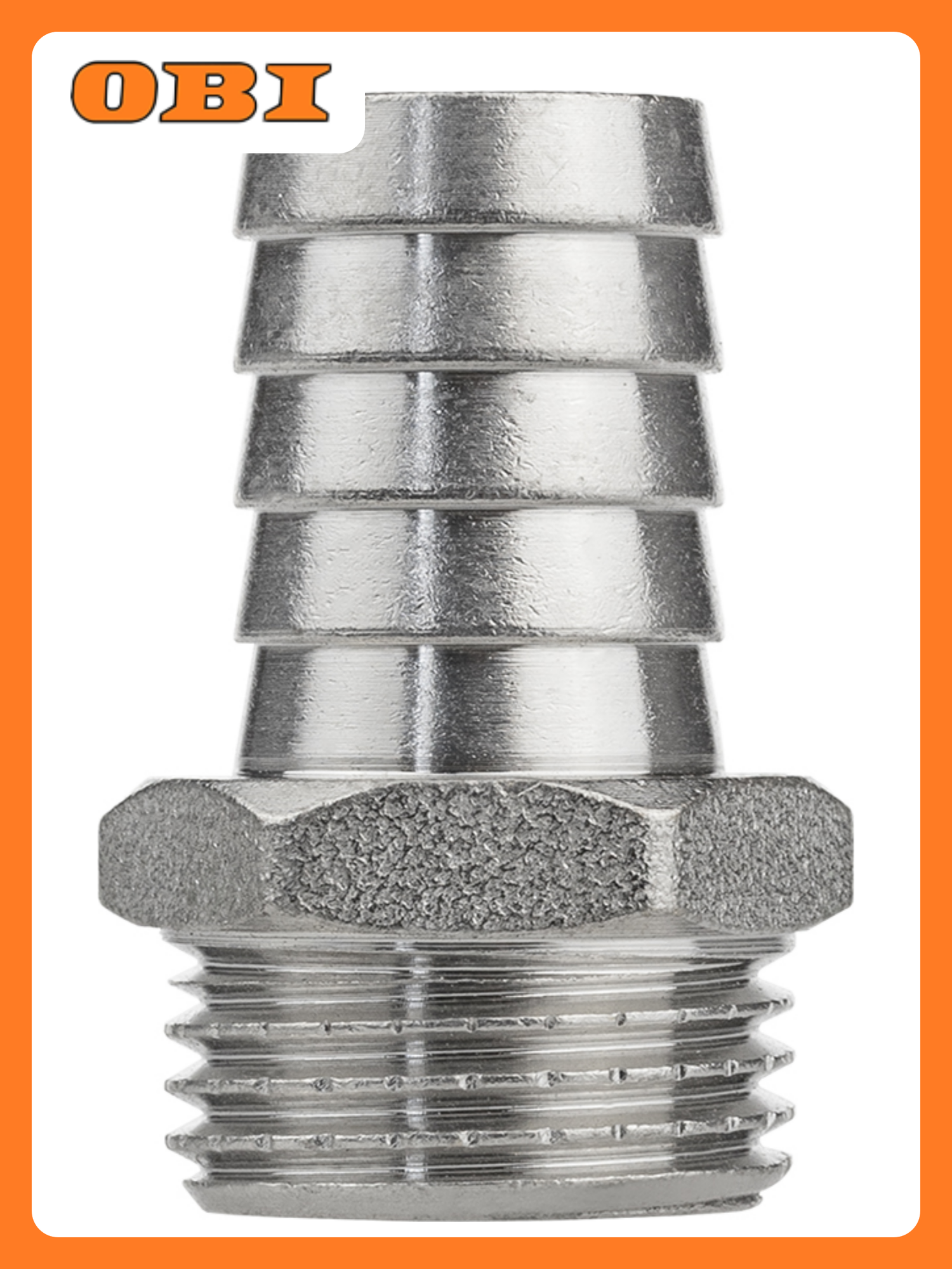 Штуцер MPF, латунь, 1/2 дюйма, 16мм, с никелированным покрытием