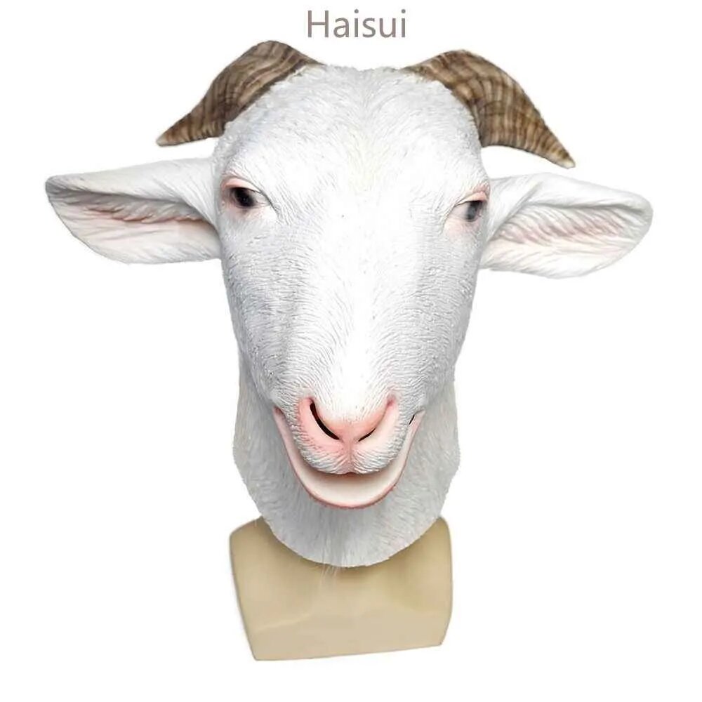 Костюмированная вечеринка на Хэллоуин латексная маска головной убор-коза