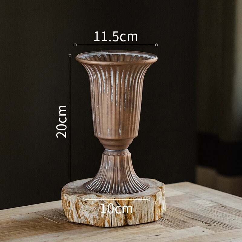 Ваза в стиле ретро, французская элитная старая железная цветочная сосуд в американском стиле, классическое искусство в