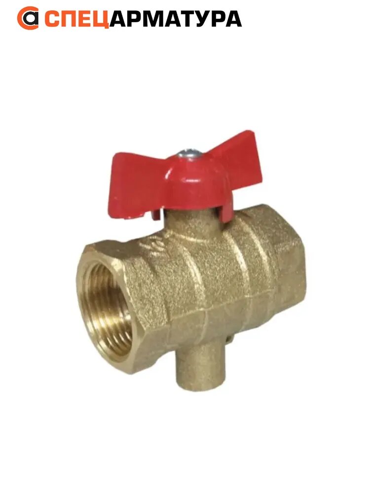 Кран шаровый латунный муфтовый для термодатчика 11Б27п13 Ду 20