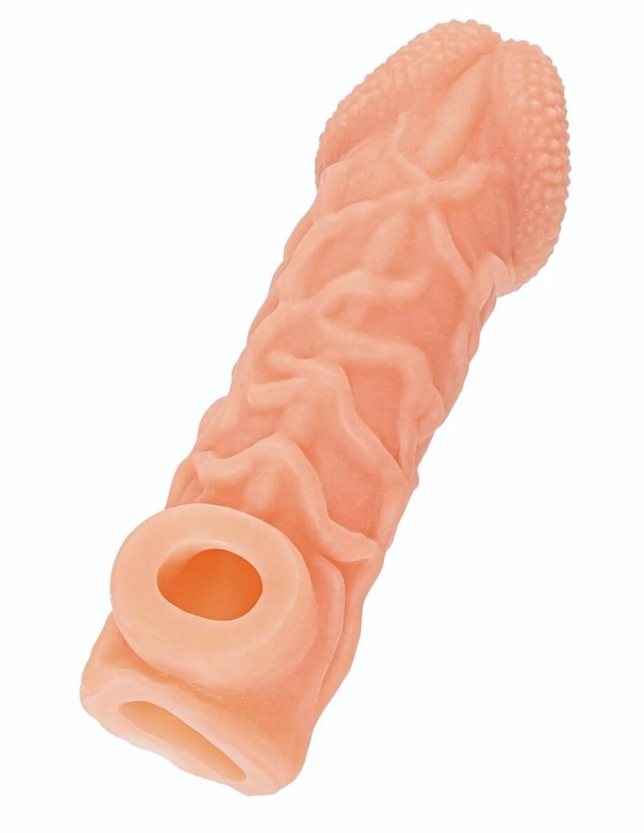 Насадка на пенис Cock Sleeve телесная рельефная KOKOS CS-006-S