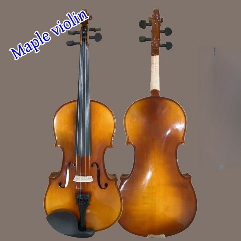 Скрипка для начинающих из цельного дерева, ель-клен