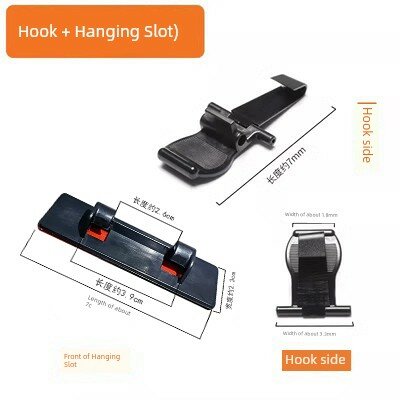 Набор регулируемых крючка и паза для солнцезащитного козырька, универсальная установка на приборную панель, прочный