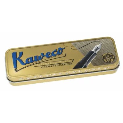 Оригинальная немецкая металлическая длинная коробка для канцелярии золотого цвета, подарочная упаковка для бизнеса и