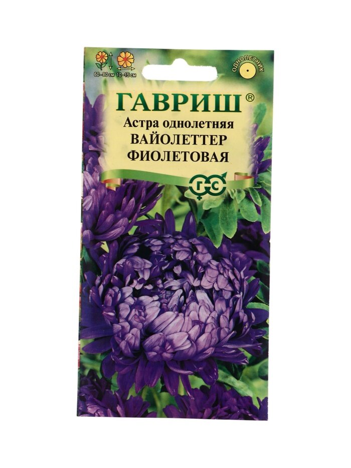 Семена цветов Астра Вайолеттер фиолетовая, однолетняя (пионовидная) 0,3 г 10965295