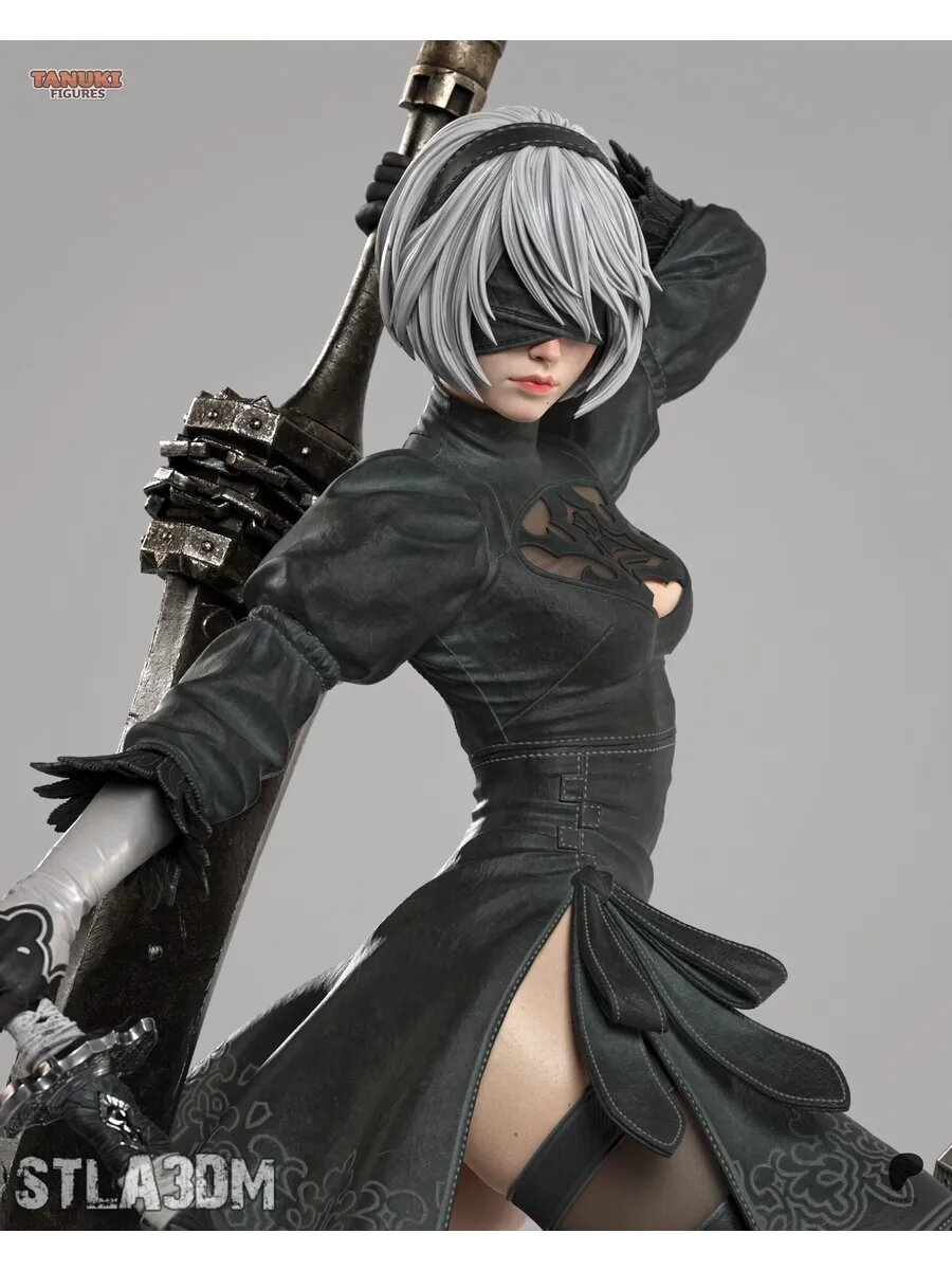 Коллекционная фигурка 2B Nier Automata под покраску 20 см