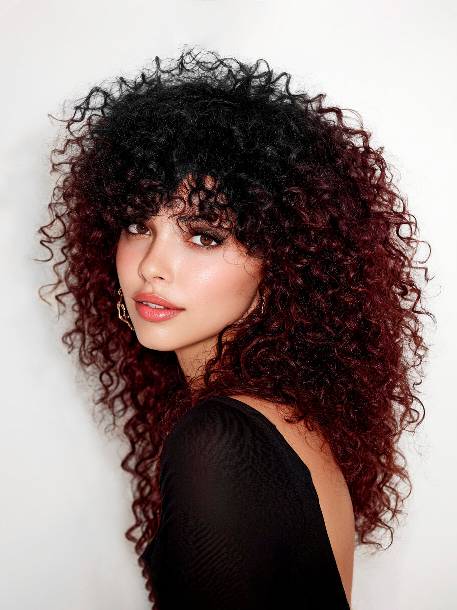 Hairshop Афрокудри 1/118 40см (Темно-Коричневый с баклажаном)