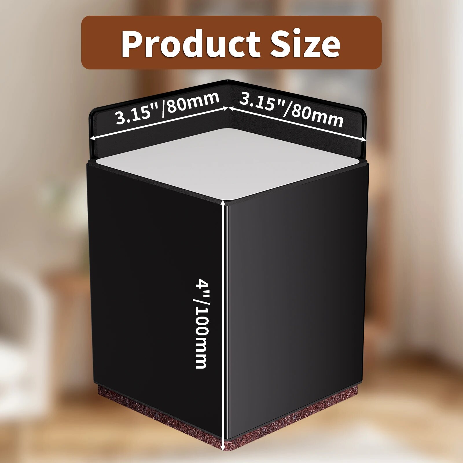 4 шт. стойки для мебели, противоскользящие подъемники для стола, удлинители для ног с фетровой подушечкой, опоры до 6000 фунтов, аксессуары для мебельных ножек