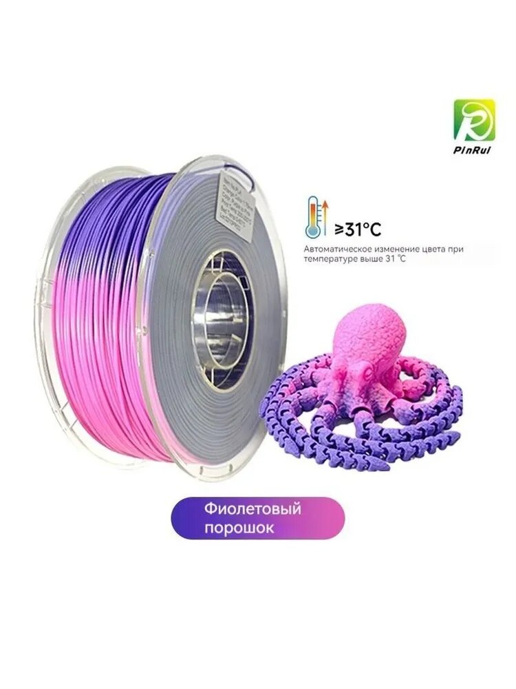 3d принтер FDM PLAМатериалы, Температура меняется с фиолетового на розовый, высококачественный материал пластиковая проволока диаметром 1,75 мм