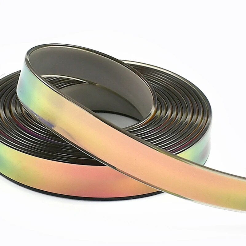 Черная плоская кожаная лента 12 мм, 2 метра