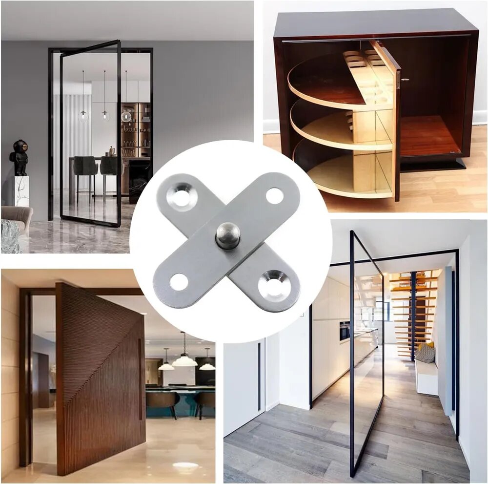 Вращающийся на 360 градусов вал из нержавеющей стали, 4 шт. Петля для двери