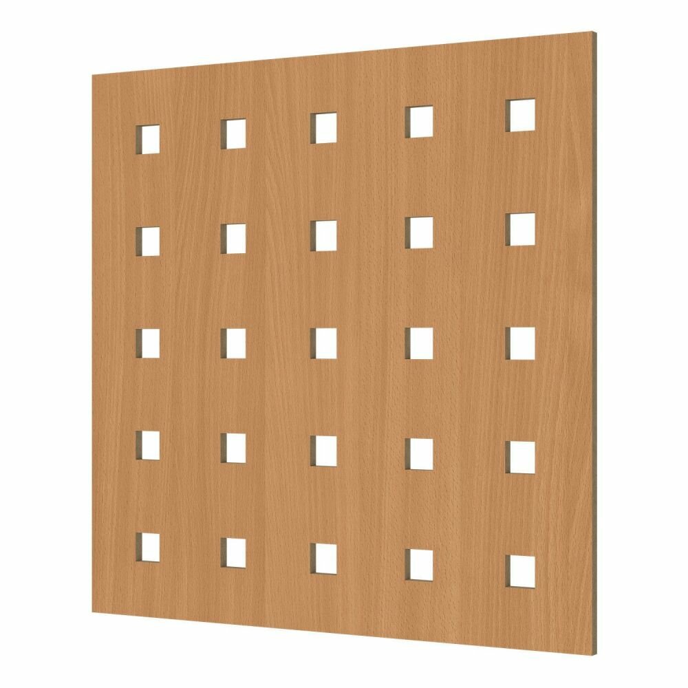 Перфорированная Панель Cosca Квадро 8-28 ХДФ Бук В1030хШ695 мм / Коска.