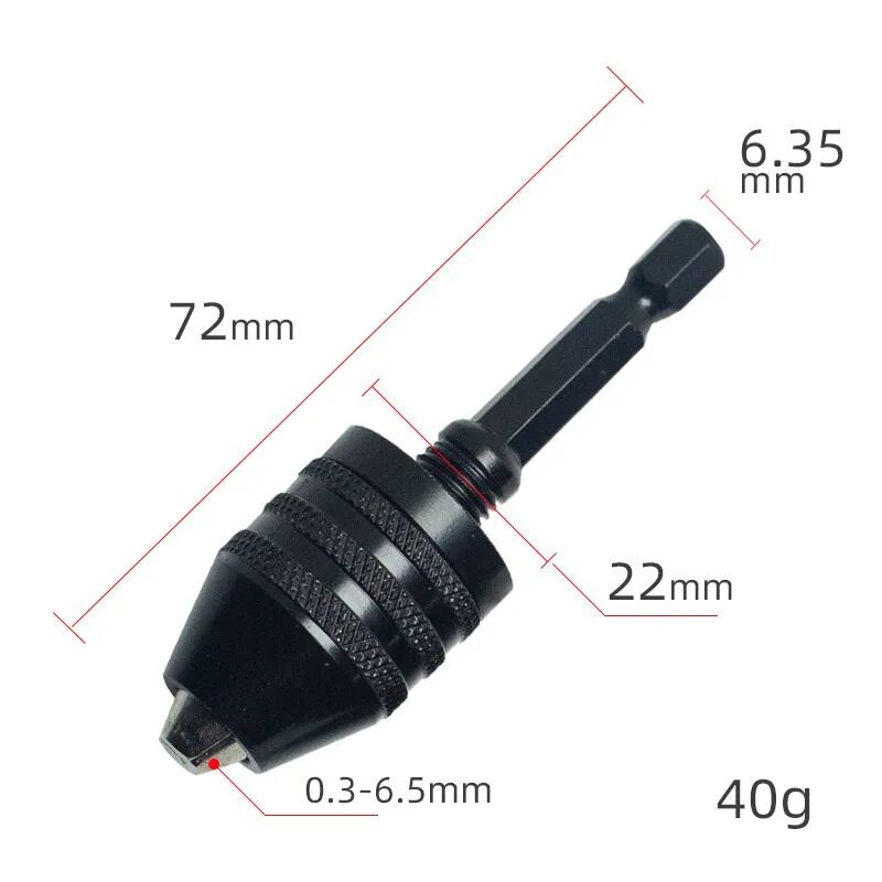 Быстрозажимной сверлильный патрон Адаптер Конвертер Быстрая замена шестигранного хвостовика, 0,8-8 мм