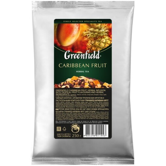 Чай Greenfield Caribbean Fruit, фруктовый ароматизированный, 250 г, промышленная упаковка