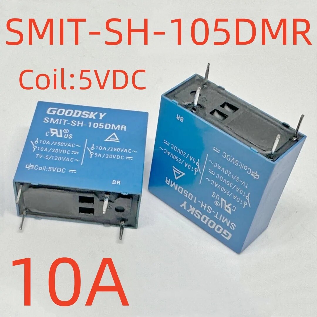 Новое реле SMIT-SH-105DMR (36FA-катушка:5В-10А) 4 контакта