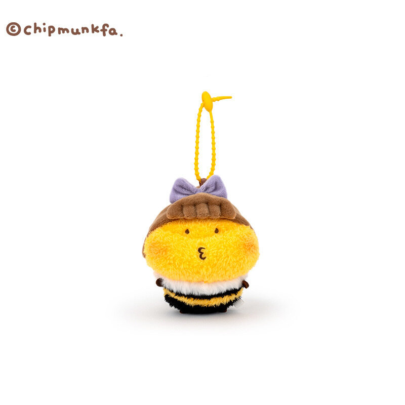 Настоящая плюшевая игрушка медовой пчелы, милая маленькая пчелка, брелок, подвеска для сумки, подарок на день рождения