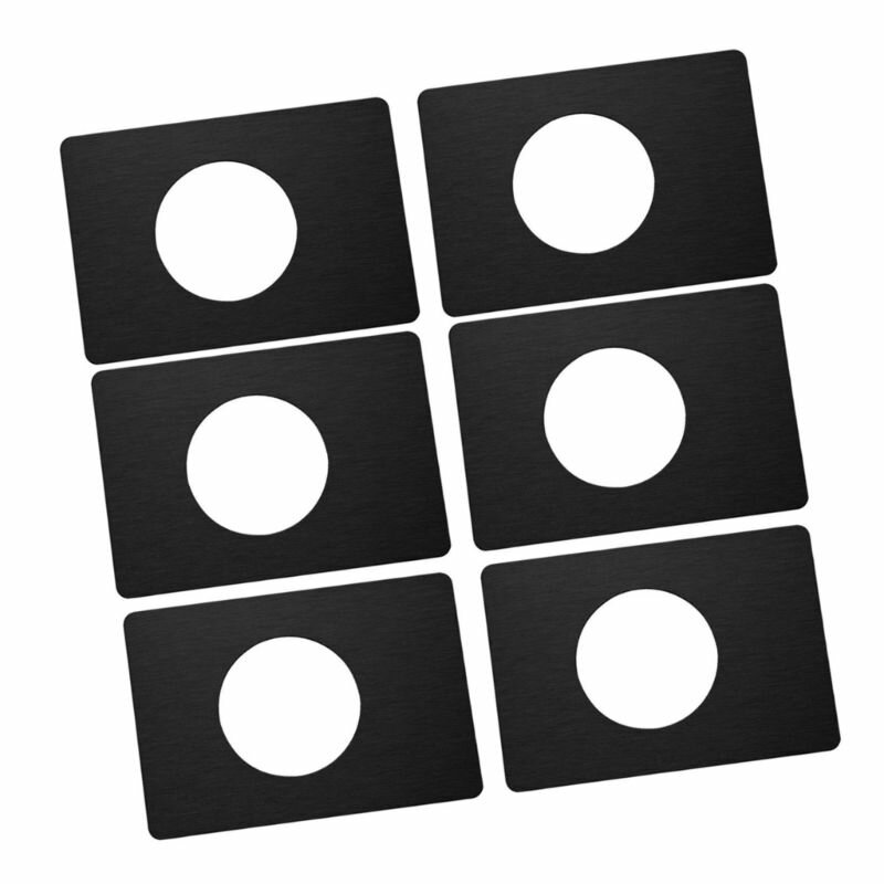6 сферических пластин для ремонта дверных замков-черные