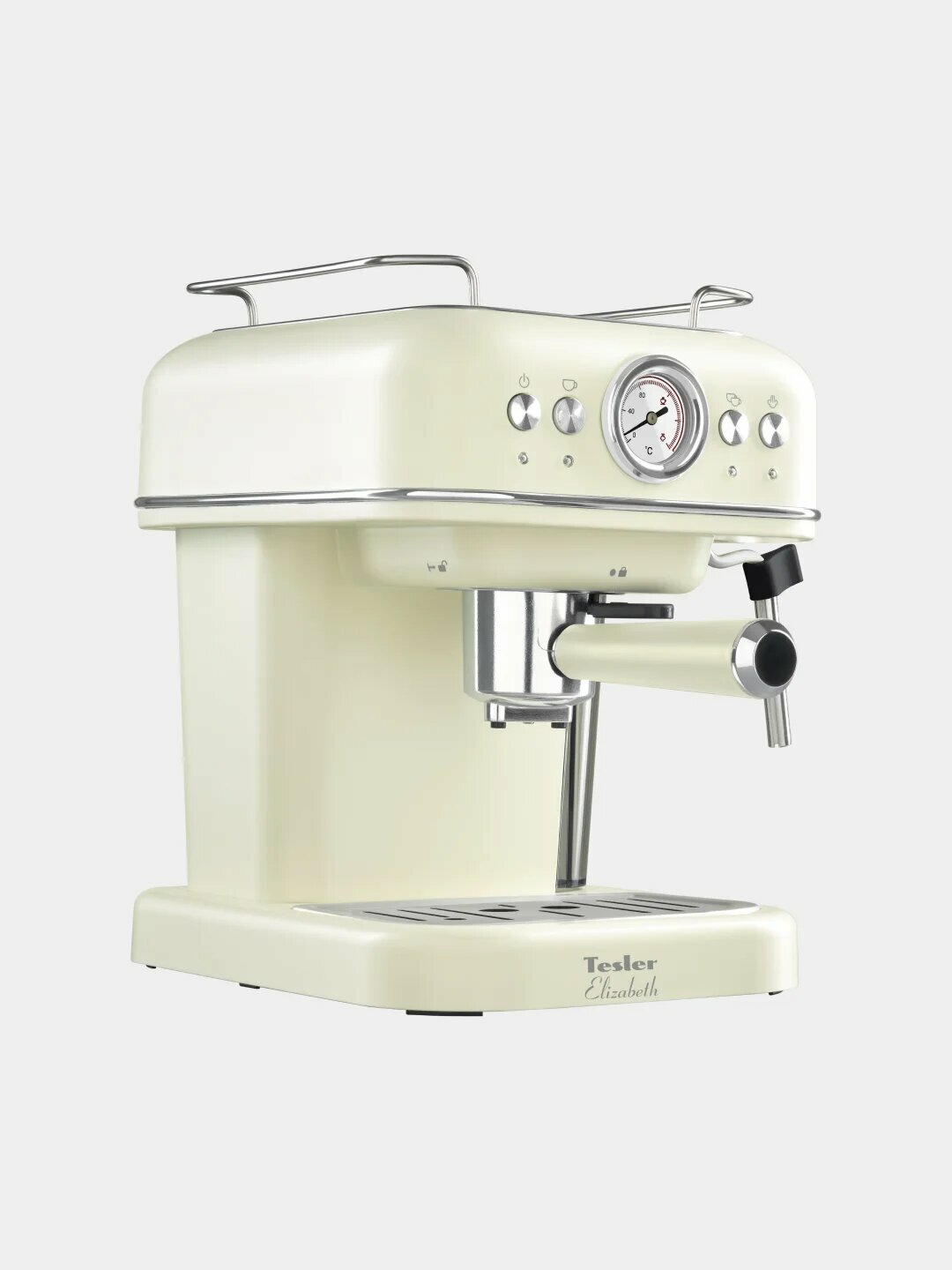 Кофеварка TESLER ECM-245, рожковая, для эспрессо, капучино, латте, бежевая