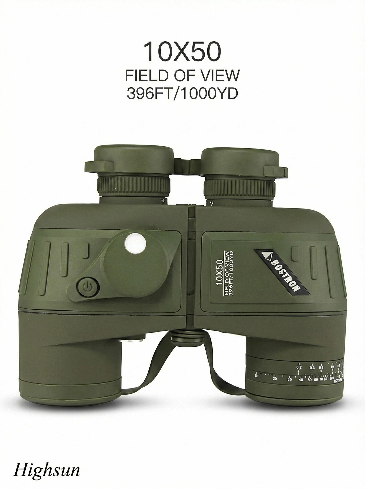 Плавающий морской бинокль с дальномером и компасом для охоты, рыбалки, туризма и наблюдений Veber Waterproof 10X50 БПс