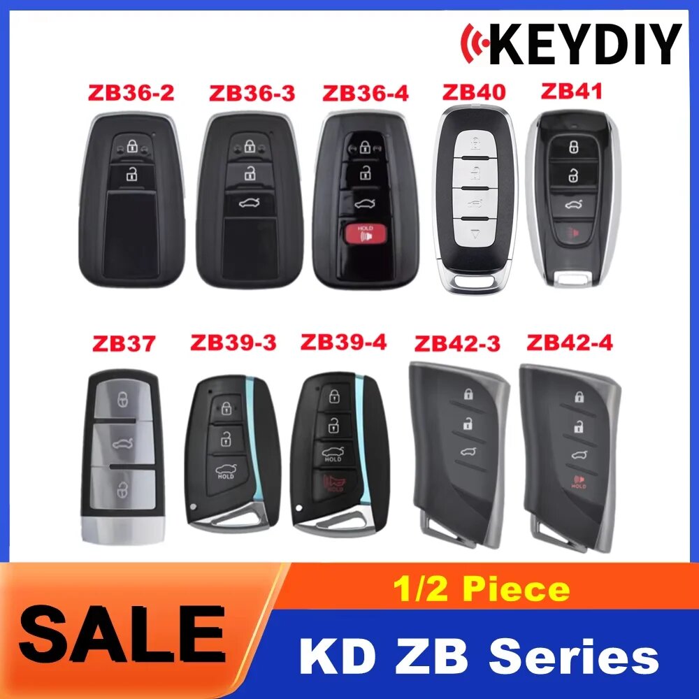 1/2 шт. KEYDIY KD ZB универсальные смарт-ключи ZB36 ZB37 ZB39 ZB40 ZB41 ZB42 пульты дистанционного управления для Toyota/VW/Hyundai/Chrysler/Subaru/Lexus 2 Piece, ZB42-3