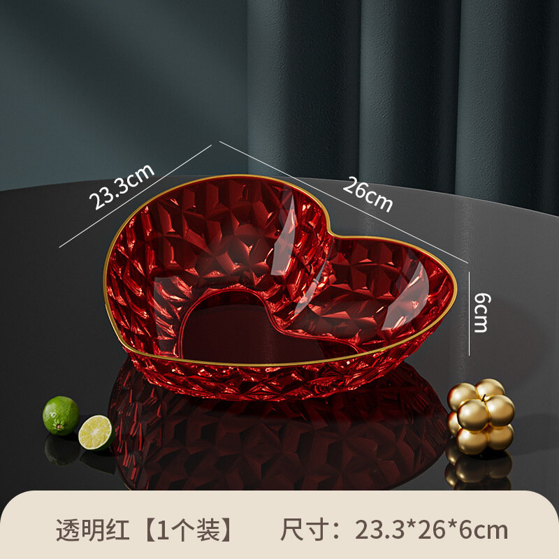 Золотой край любовь тарелка с фруктами красный свет роскошный стиль новоселье Свадебная Ваза для фруктов дома гостиная