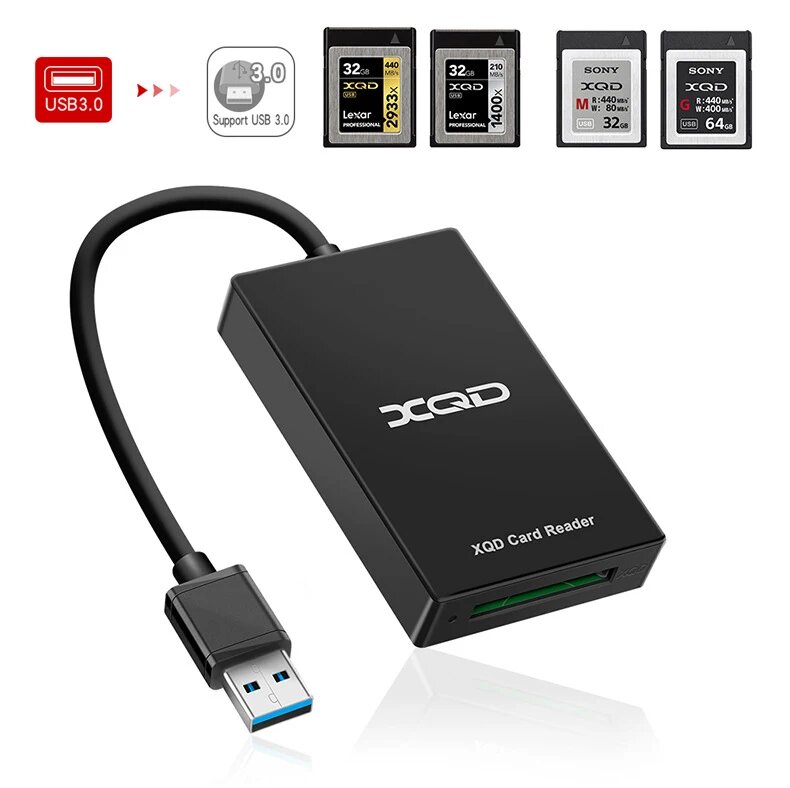 Rocketek XQD кардридер USB 3.0 для карт Sony M/G USB3.0 XQD Reader