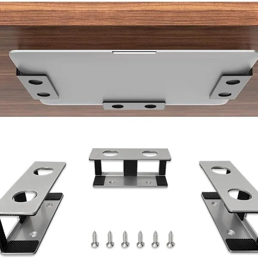 Подставка для ноутбука под стол металлическая подставка под столом с устойчивым к царапинам силиконом