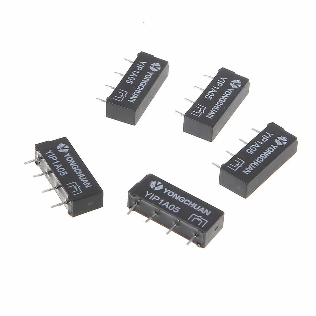 5шт реле герконовые SIP-1A05 5В 4pin