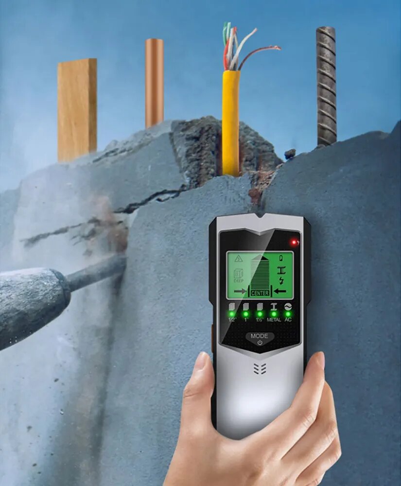SH401 Прибор Для Поиска Кабеля - Детектор Кабеля В Стене / Детектор Арматуры И Проводки В Стене