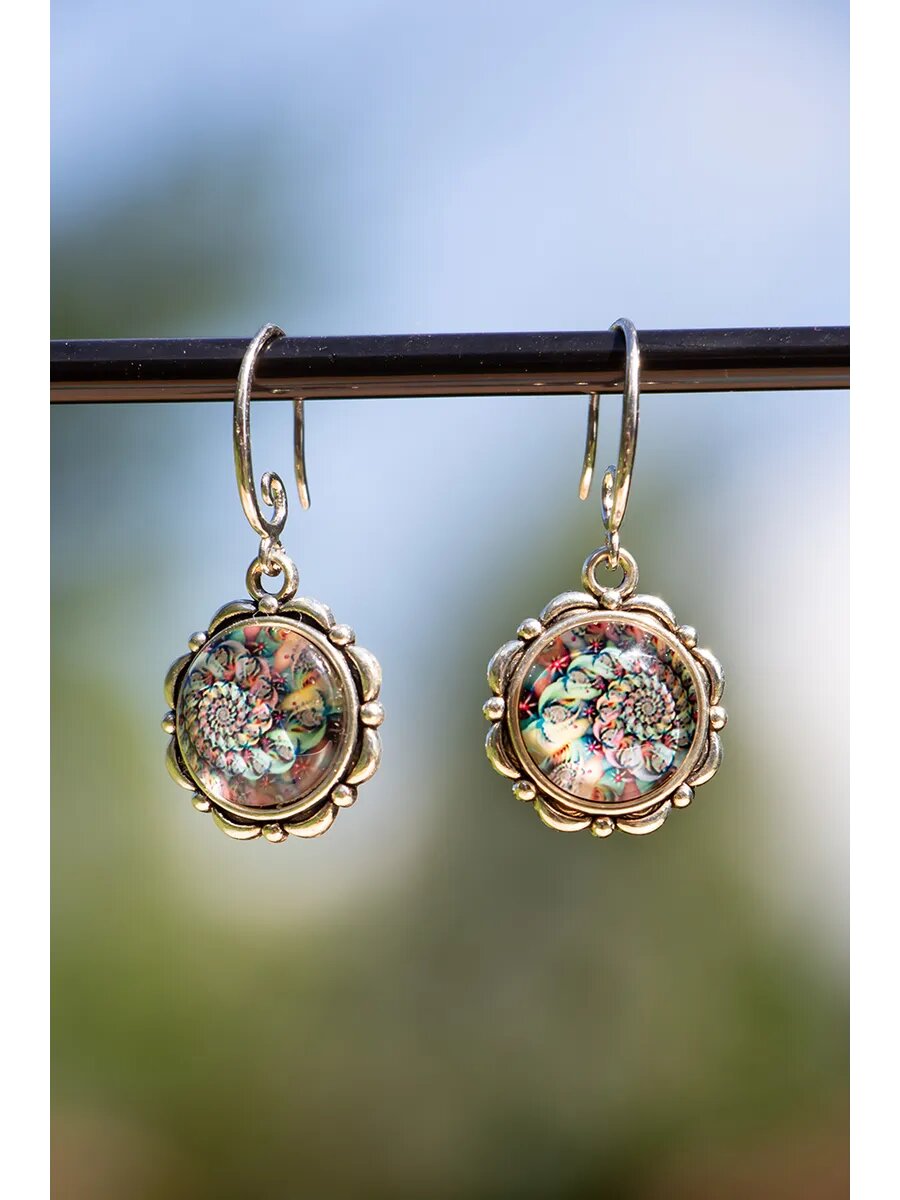 Серьги, стекло