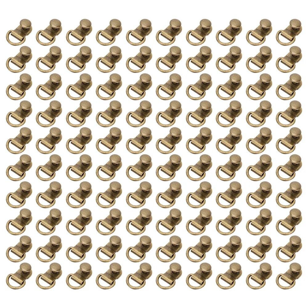 100 шт. бронзовая заклепка для обуви 9x14 мм, латунный крючок для шнурков, пряжка, инструмент сделай сам для кожаной сумки, ремонта и украшения обуви