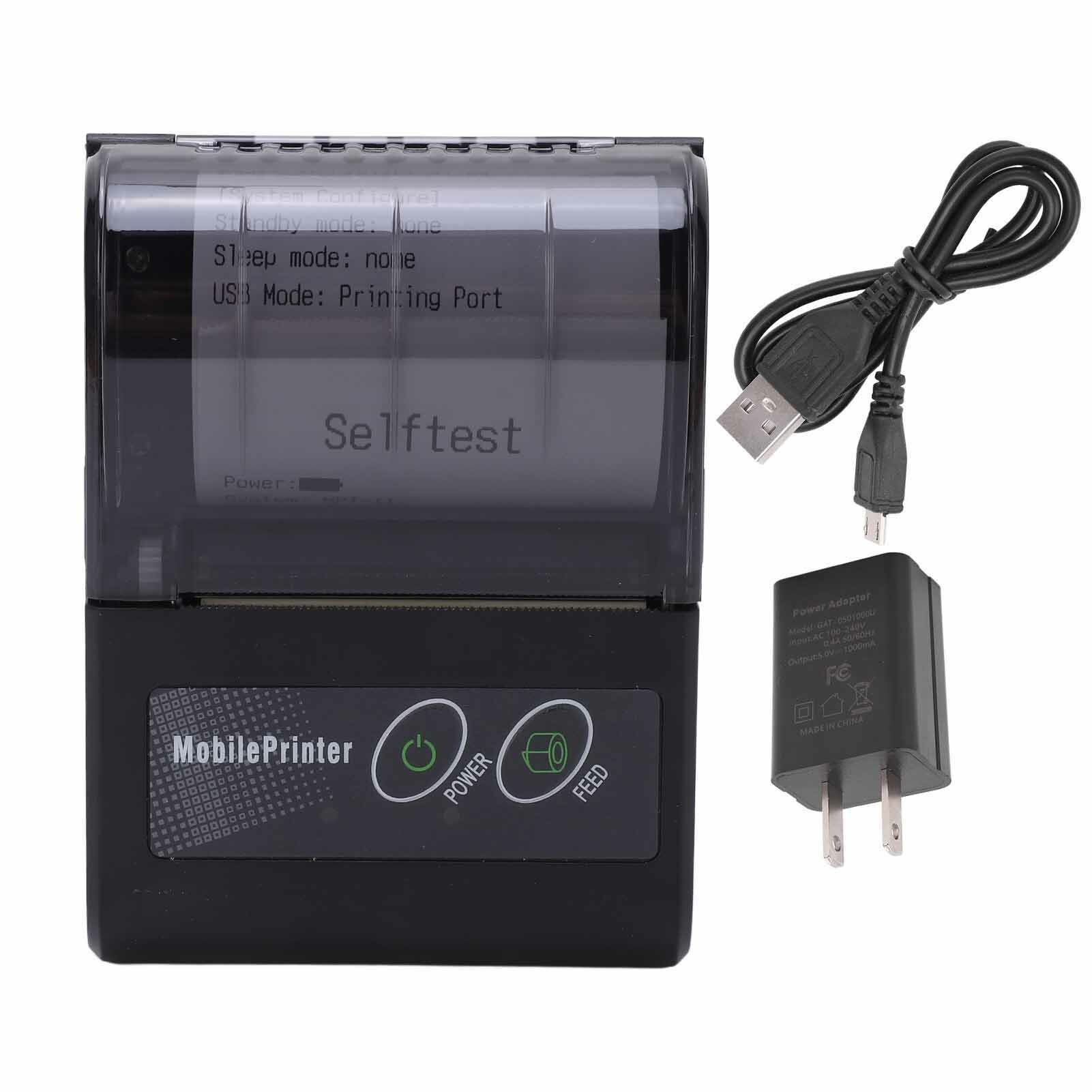 Беспроводной Bluetooth термопринтер чеков, мини-портативный, для iOS и Android, для супермаркетов и ресторанов, вилка стандарта США.