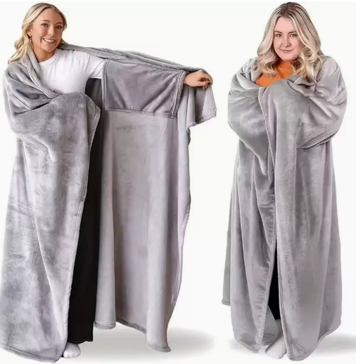 Плед с рукавами , Пух, 178 см х 150 см