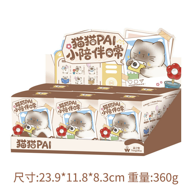 Креативная милая фигурка кошки PAI, эмоциональная слепая коробка, интернет-знаменитость, стильная декорация для офисного стола, мультяшная кукла