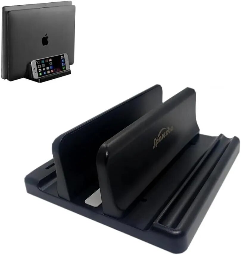 Универсальная подставка 3-в-1 SPASEEBA Вертикальный держатель для ноутбуков и планшетов Совместима с MacBook, Lenovo, рисун. планшетами