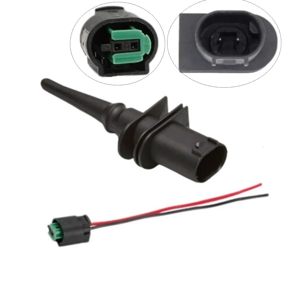 Черный датчик температуры окружающей среды воздуха с разъемом и проводами для BMW 1, 6, 7, серии MINI E39 65816905133 Автомобили Датчики