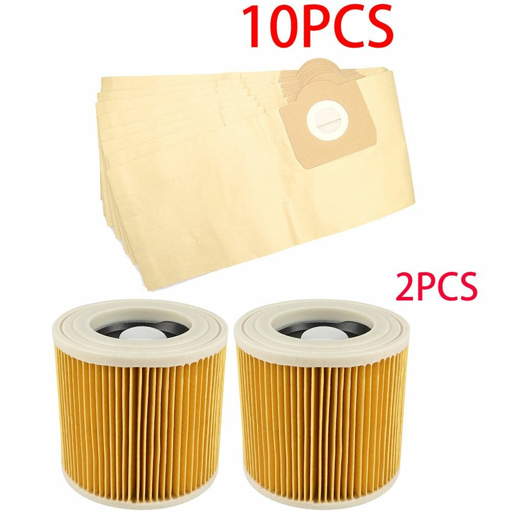 Сменный мешок-пылесборник премиум-класса с фильтром Hepa для пылесосов Karcher WD3 WD3200 MV3