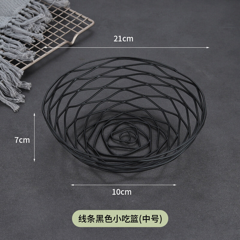 Креативная железная художественная высококачественная закусочная миска для гостиной, домашняя фруктовая миска, корзина для закусок в кафе, корзина для попкорна и картошки фри