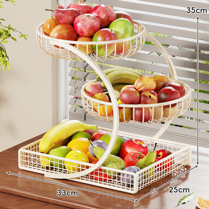 Фруктовая тарелка для гостиной, домашняя легкая роскошь, высококачественная многослойная корзина для хранения фруктов, железная художественная стойка для хранения, тарелка для конфет и закусок