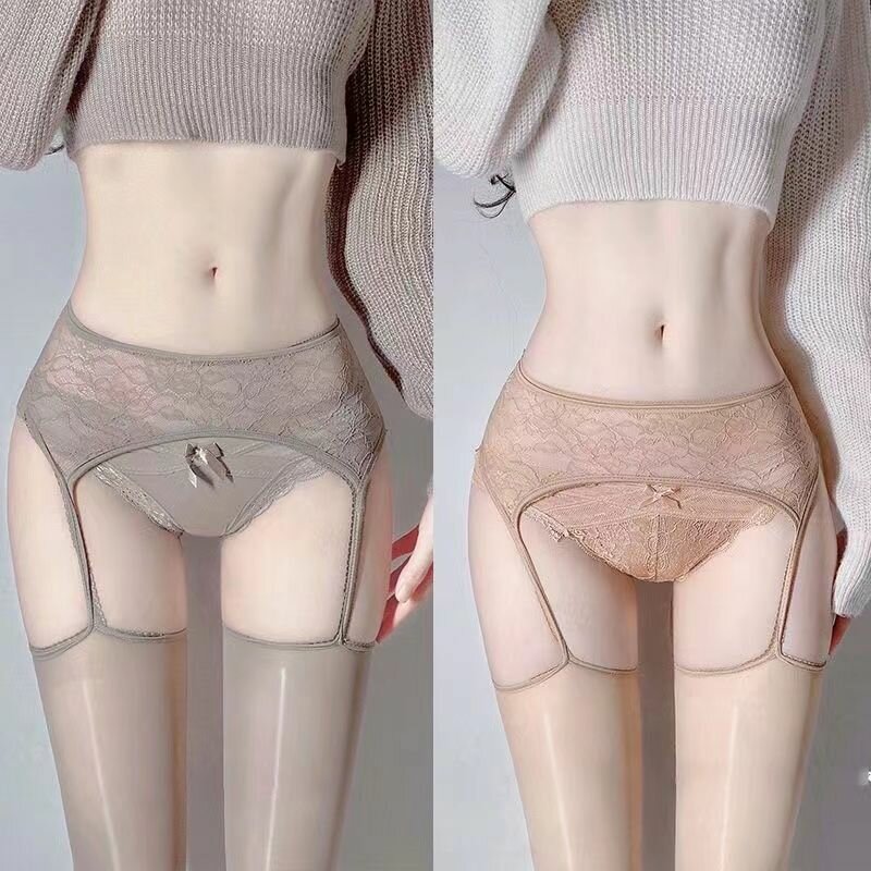 【 17k человек в избранное】Острые кружевные однотонные чулки с подвязками, стиль чистого желания, высокие чулки без снятия, тонкие, устойчивые к зацепкам, женские чулки