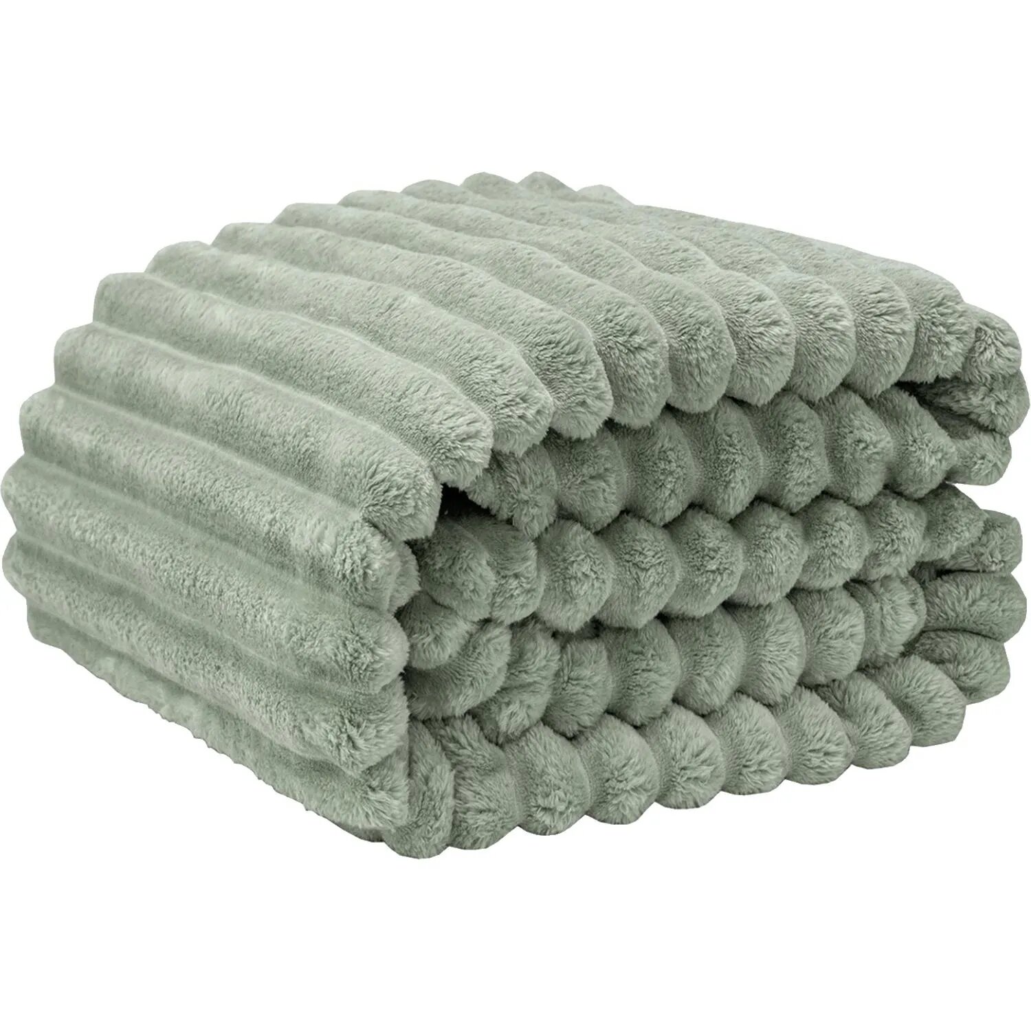 Покрывало 150х200 BRAVO Family велсофт Волна г/к №93 серо-олив в пакете