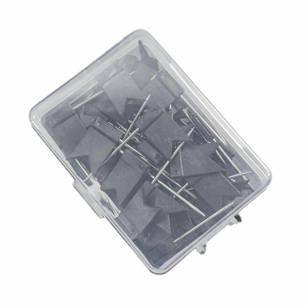 50 шт цветные кнопки для офиса и школы, Черный