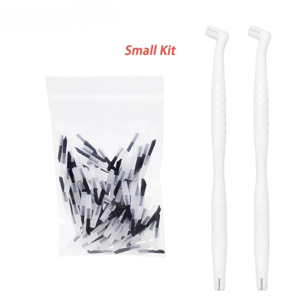 Стоматологические щетки одноразовые, Small Kit, белый/черный