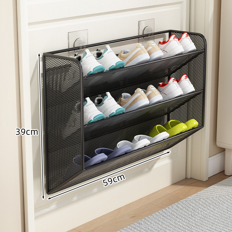 Входная обувная полка для дома, многоярусный обувной шкаф для дверного проема, решение для хранения в ванной, настенная маленькая обувная полка