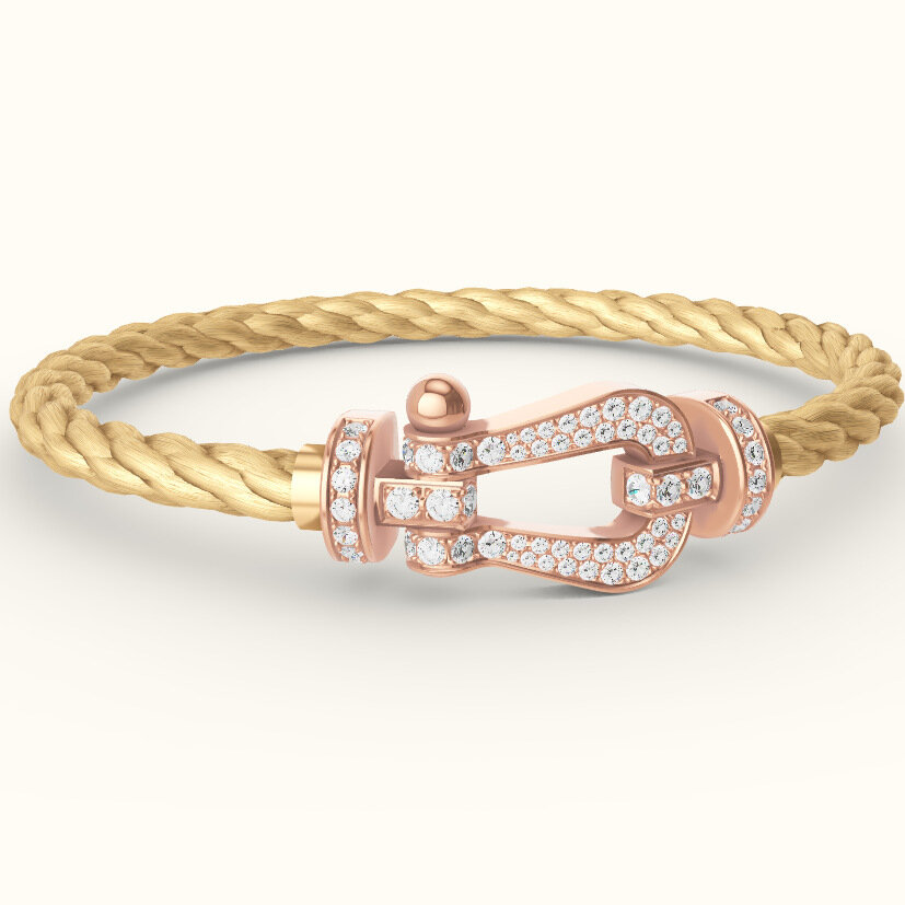 Браслет с пряжкой в виде подковы, красный шнур, парный стиль для мужчин и женщин, электропокрытие 18К розового золота, браслет на удачу по знаку зодиака, DIY